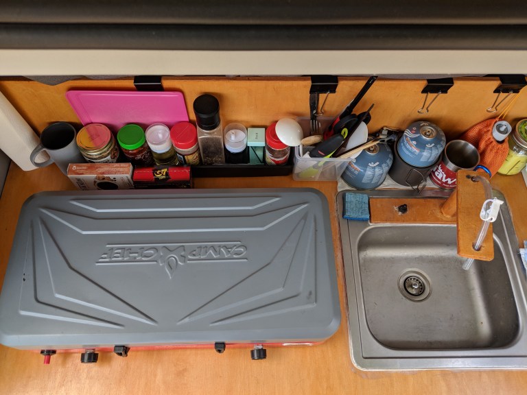 Mini Camper Van Kitchen Set Up – Kellie and Min