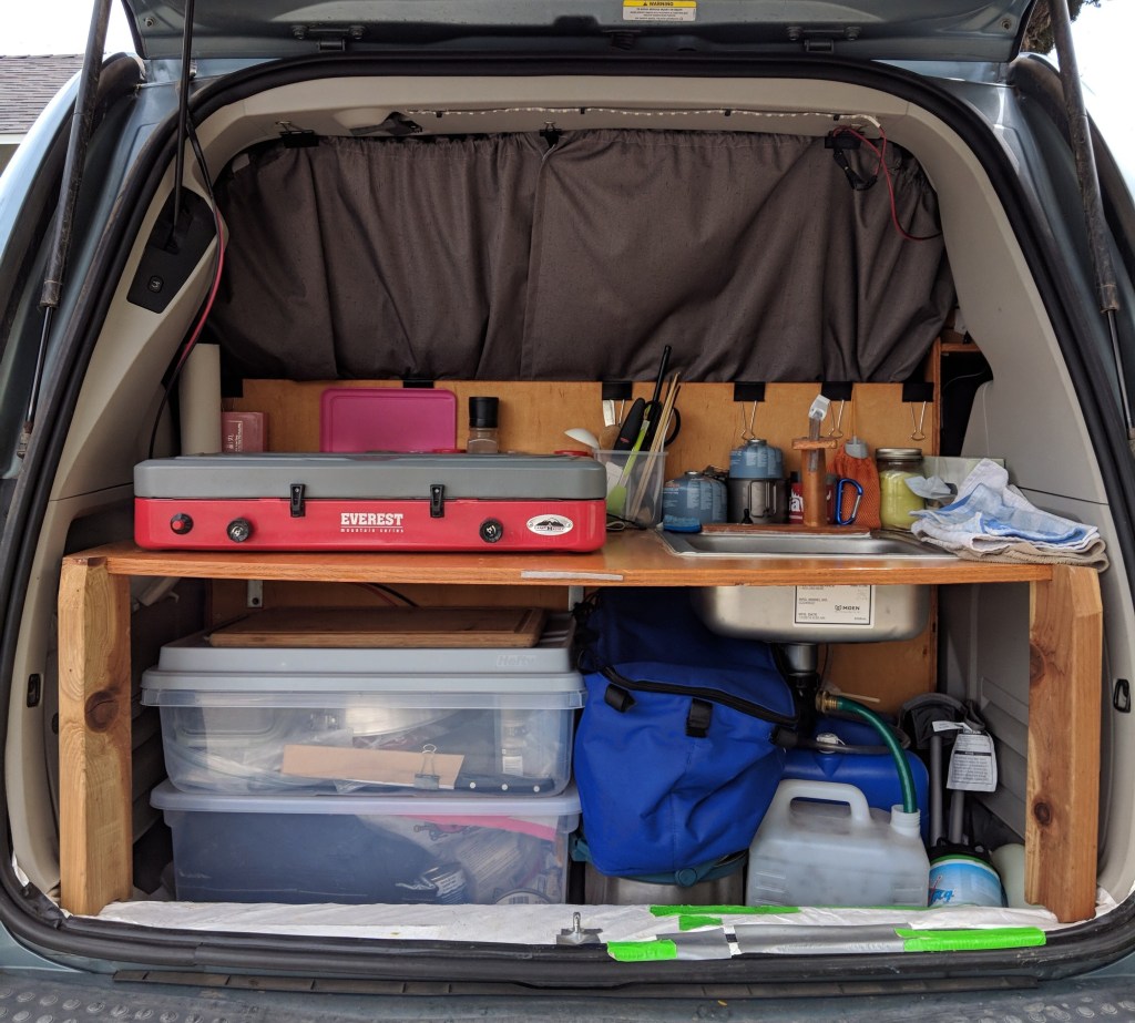 Mini Camper Van Kitchen Set Up – Kellie and Min